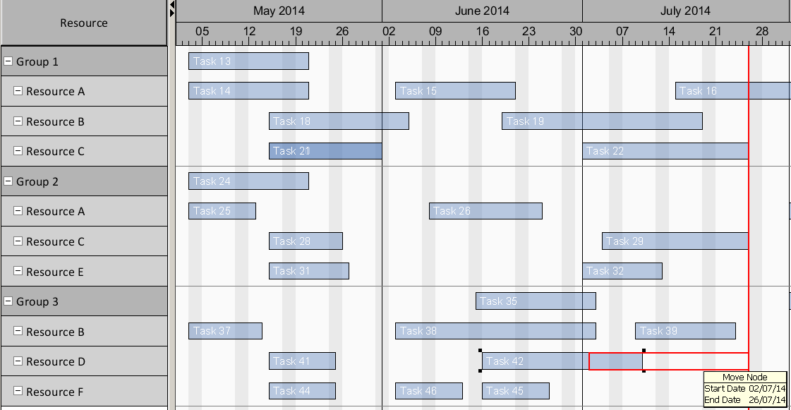Java Gantt Control: Proper Positioning with Auxiliary Lines