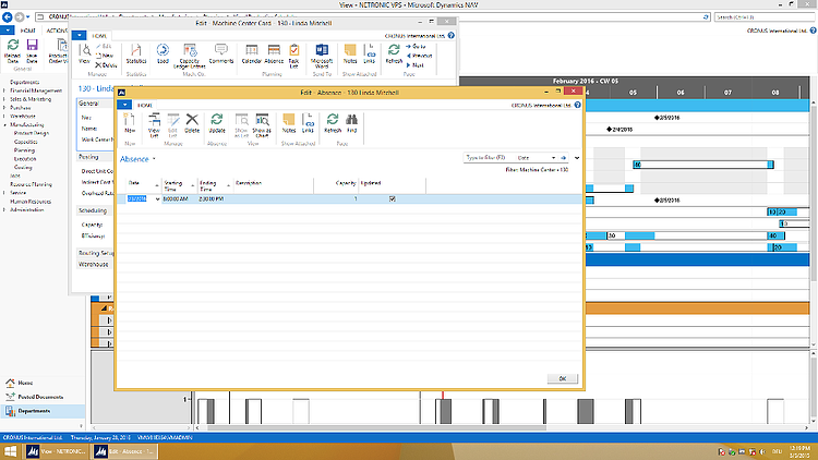 Dynamics Nav Tip Visual Scheduling Of Production Capacity Deviations 6951