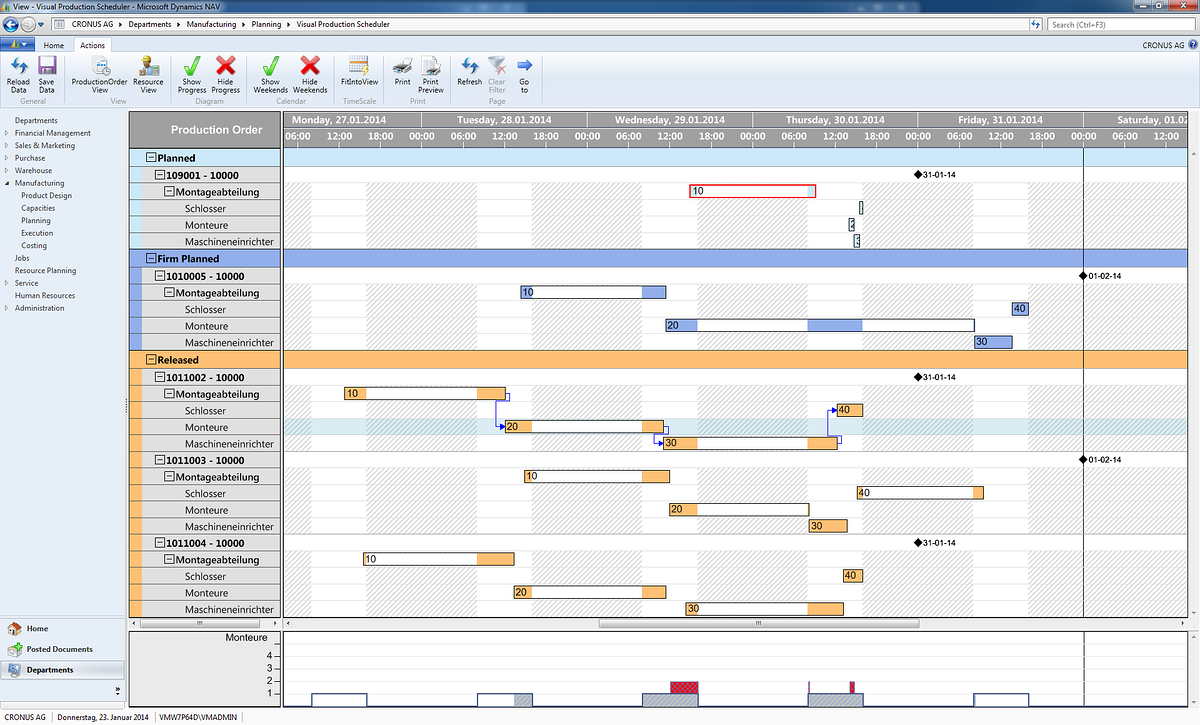 Visual Production Scheduler for Microsoft Dynamics NAV released
