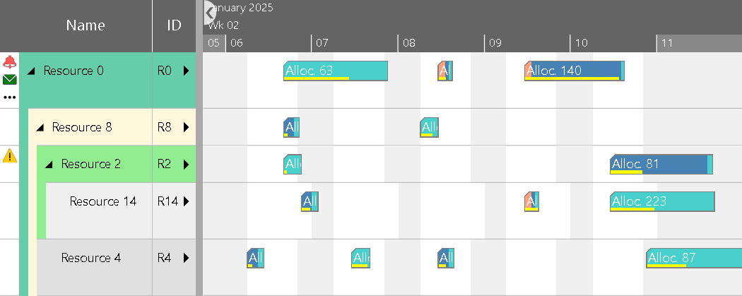 Visual Scheduling Widget for HTML5 Gantt charts - release 6.2