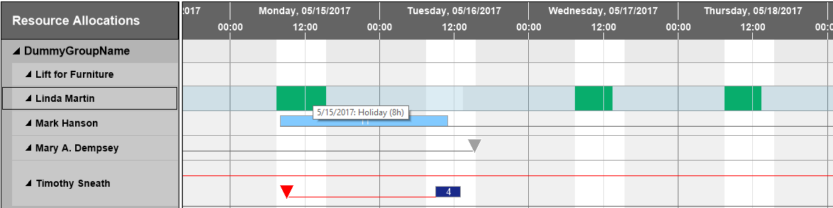 Improved Resource Utilization With NAV: Colors Highlight Unavailability