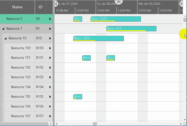 Visual Scheduling Widget for HTML5 Gantt charts - release 6.4 Visual Scheduling Widget for HTML5 Gantt charts - release 6.4