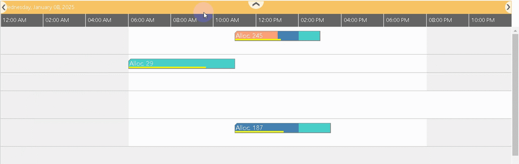 Visual Scheduling Widget for HTML5 Gantt charts - release 6.4