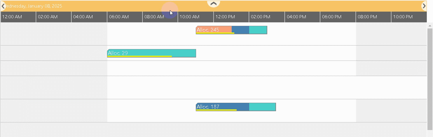 Visual Scheduling Widget for HTML5 Gantt charts - release 6.4