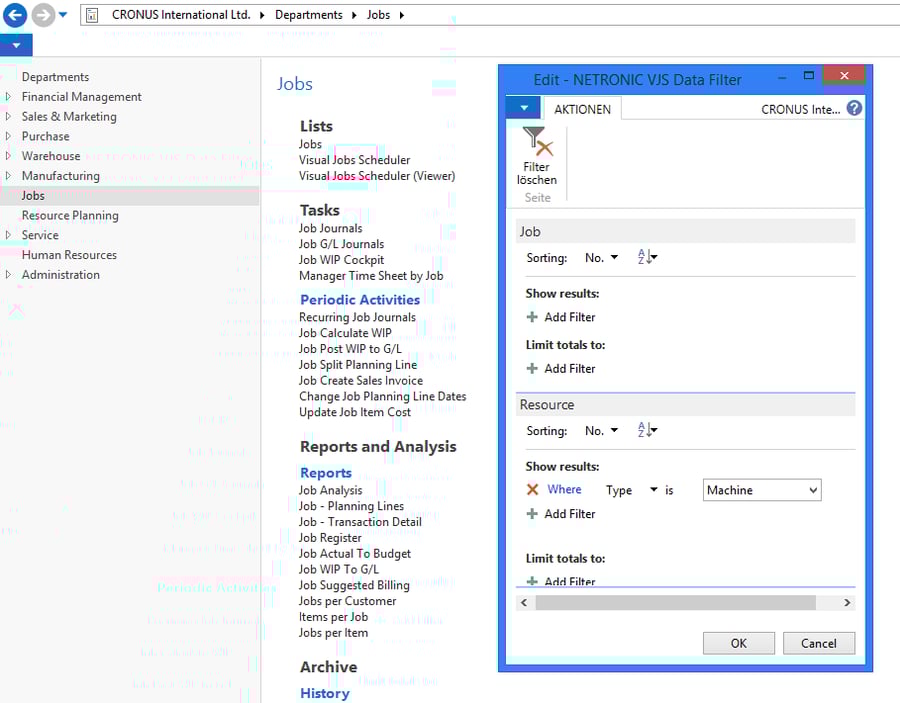Enhanced Dynamics NAV resource scheduling with VJS version 1.3