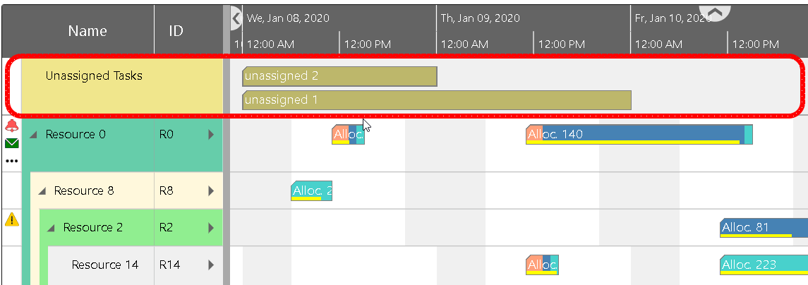 Backlogs in HTML5 Gantt charts: visualization tips with the VSW