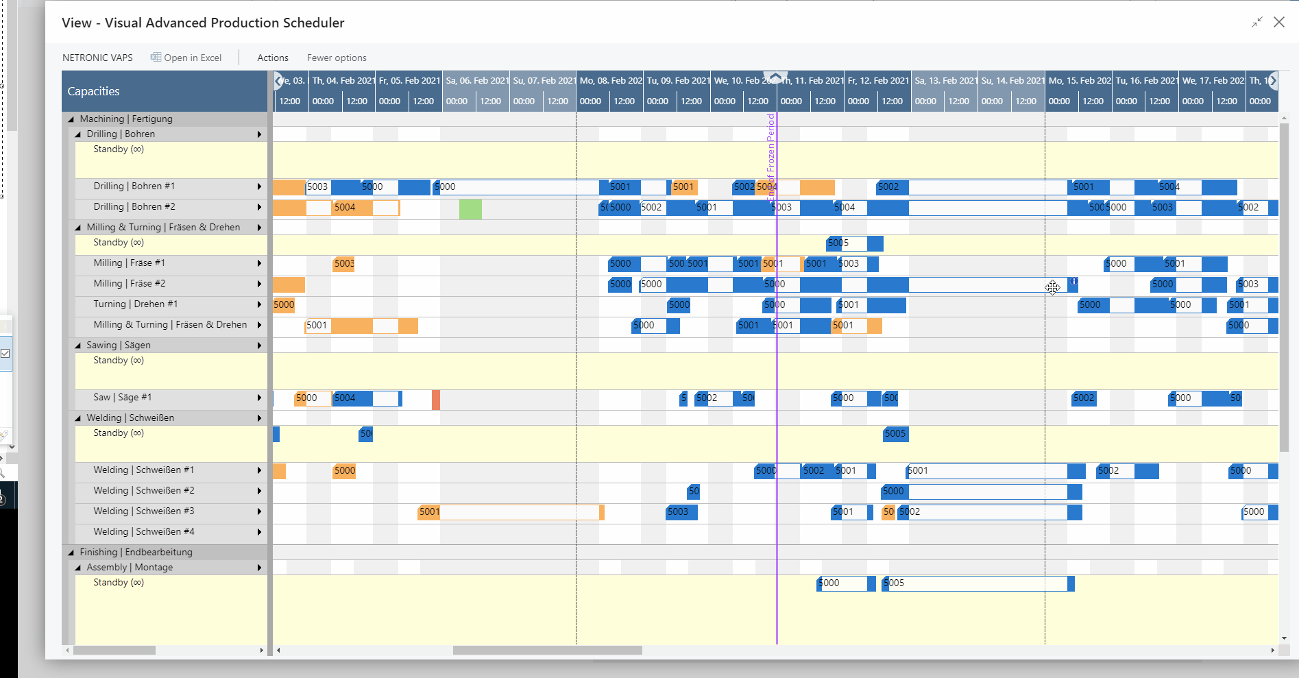 Release 1.11 of Visual Advanced Production Scheduler for 365 BC